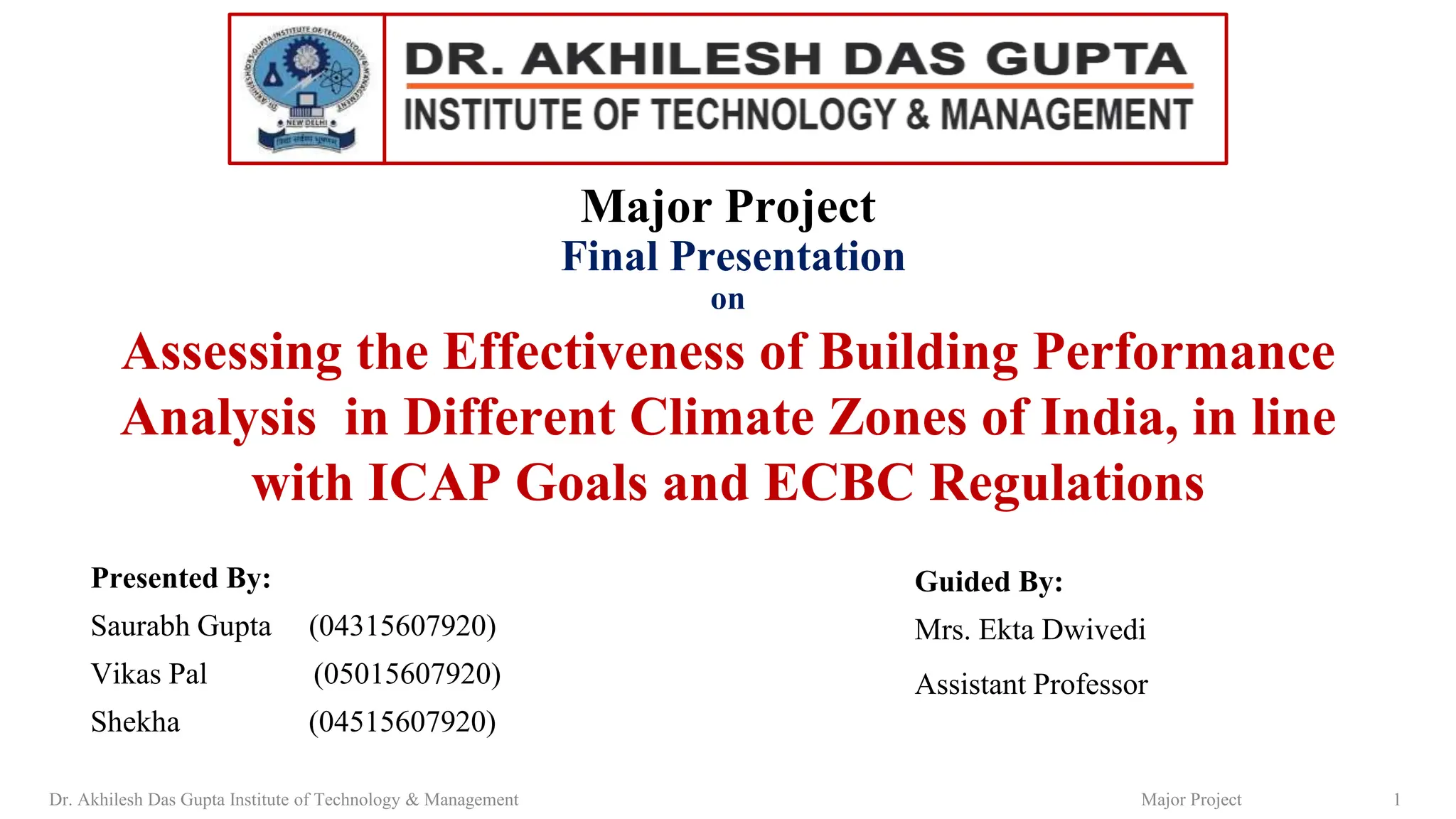 Building Performance Analysis using BIM align ECBC Regulations | PPTX