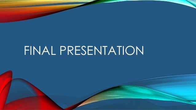 Final presentation networking