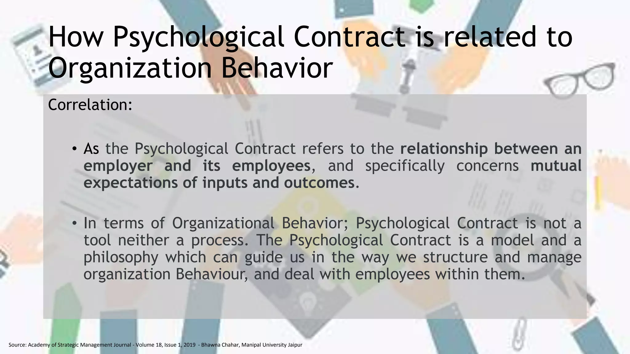 Organizational Behavior and Psychological Contracts Presentation | PPTX