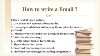 Email and CV writing | PPTX