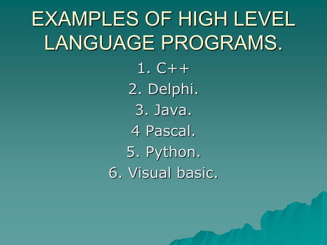 High level and Low level Language | PPT