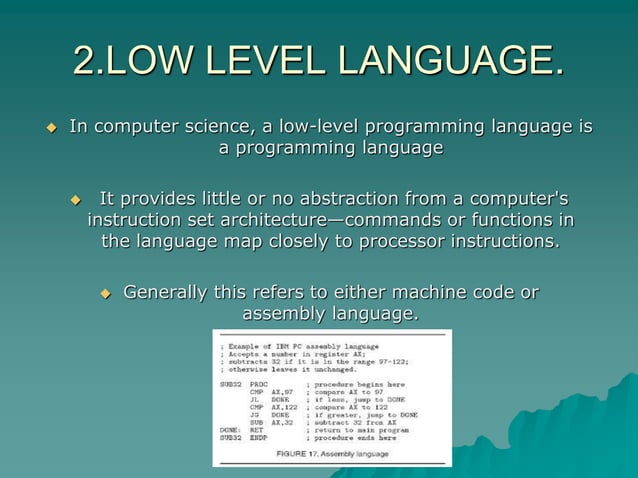 High level and Low level Language | PPT