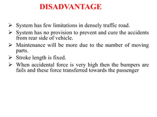 automatic braking system and brake actuation before collison | PPTX