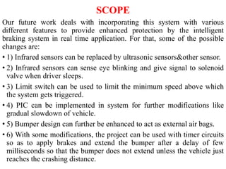 automatic braking system and brake actuation before collison | PPTX