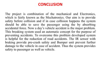 automatic braking system and brake actuation before collison | PPTX