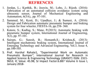 automatic braking system and brake actuation before collison | PPTX