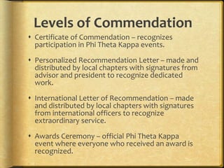 The Commendation Program | PPTX | Education