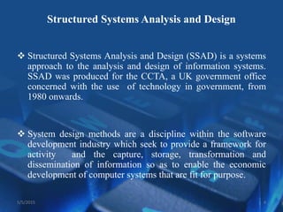 Final presentation of tools and techniques of structure analysis ...
