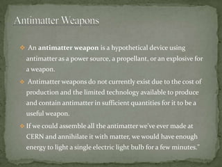 Final presentation on antimatter | PPT