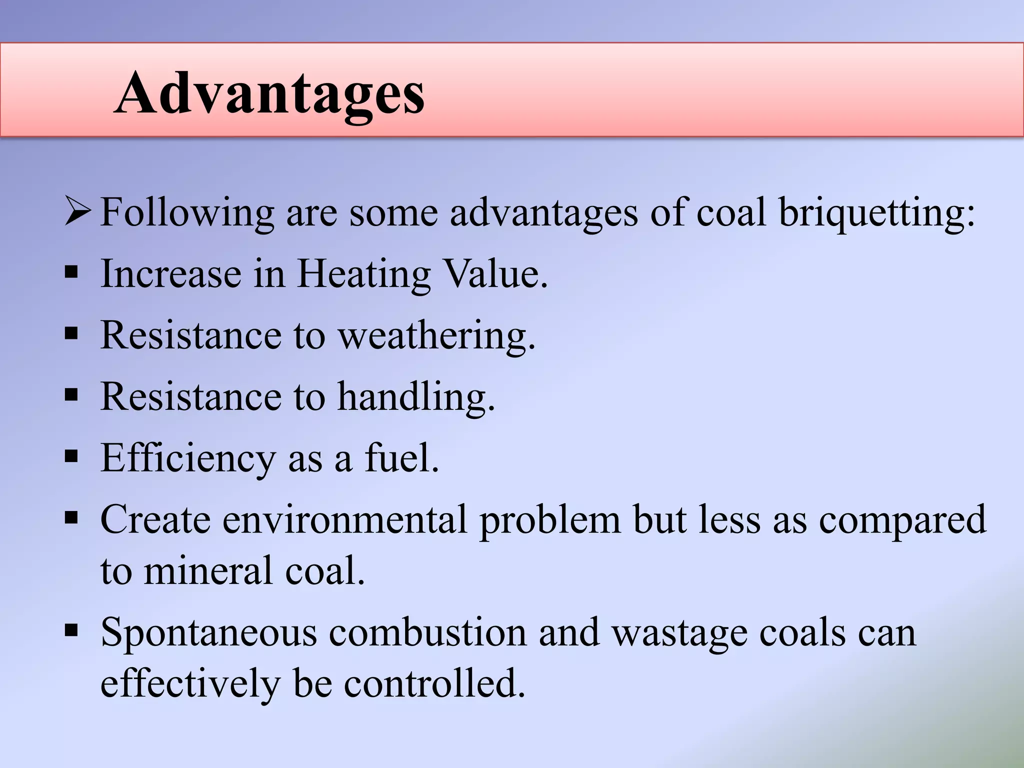 Final Presentation On Briquetting Of Coal | PPTX