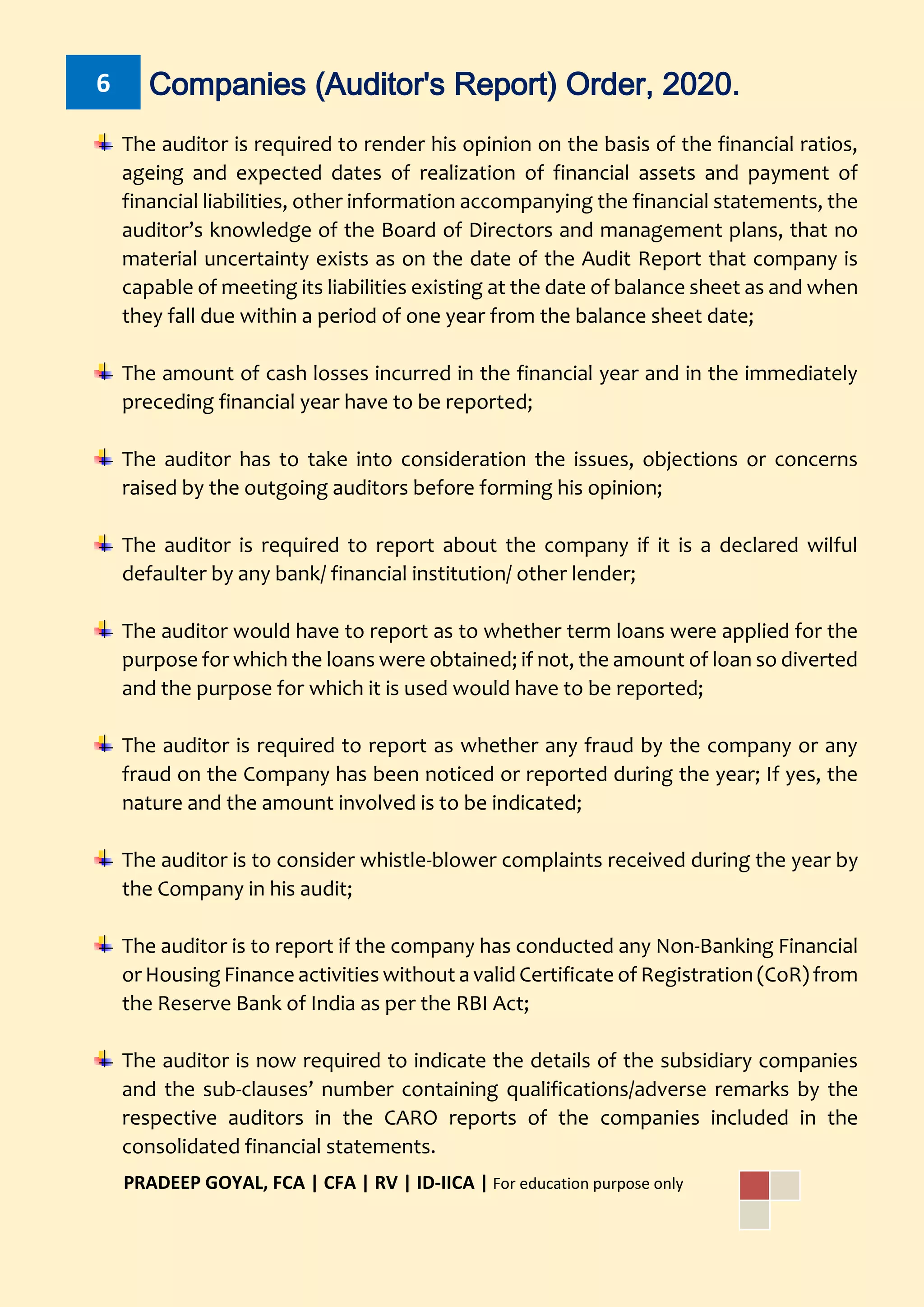 Companies (Auditor's Report) Order, 2020 | PDF | Free Download