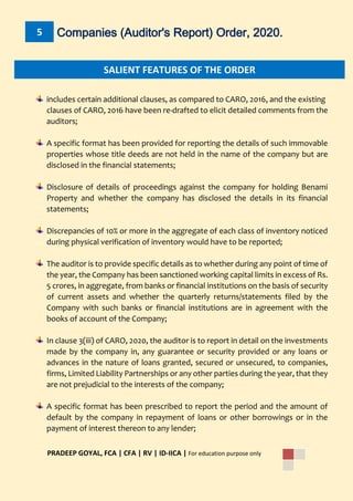 Companies (Auditor's Report) Order, 2020 | PDF