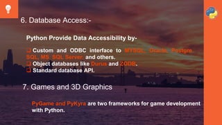 Final presentation on python | PPTX | Programming Languages | Computing