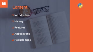 Final presentation on python | PPTX | Programming Languages | Computing