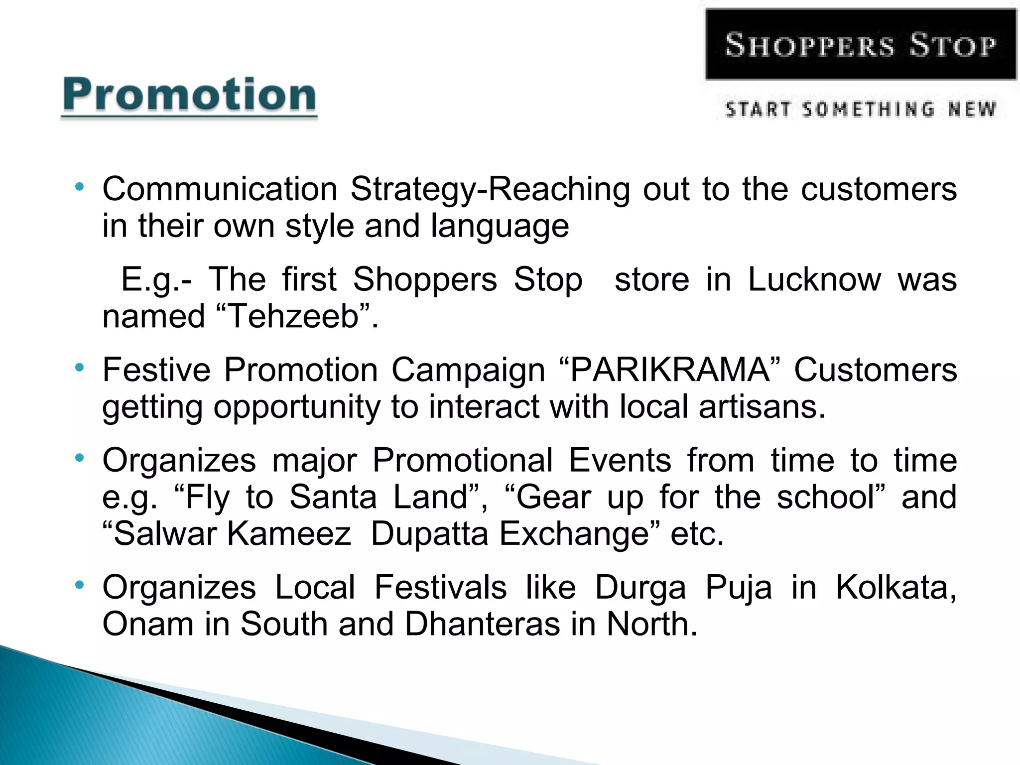 Retail Presentation - Shoppers Stop | PPT