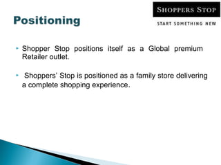 Retail Presentation - Shoppers Stop | PPT