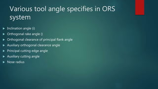 signature of single point cutting tool | PPTX