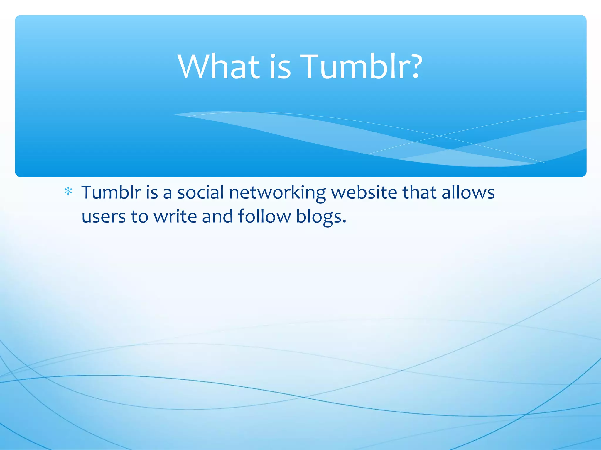 Final presentation on tumblr | PPT