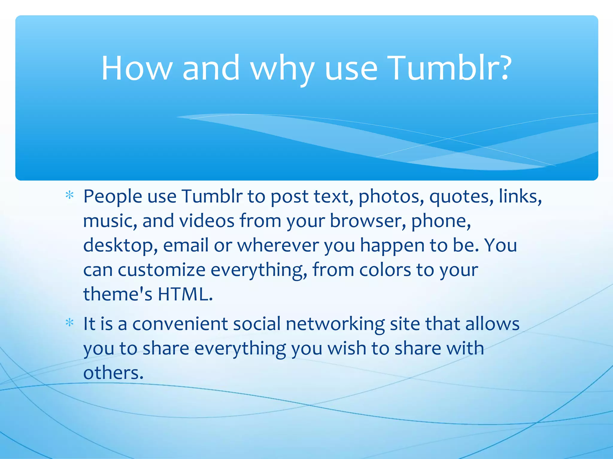 Final presentation on tumblr | PPT