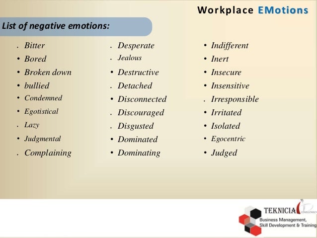 Workplace Emotions