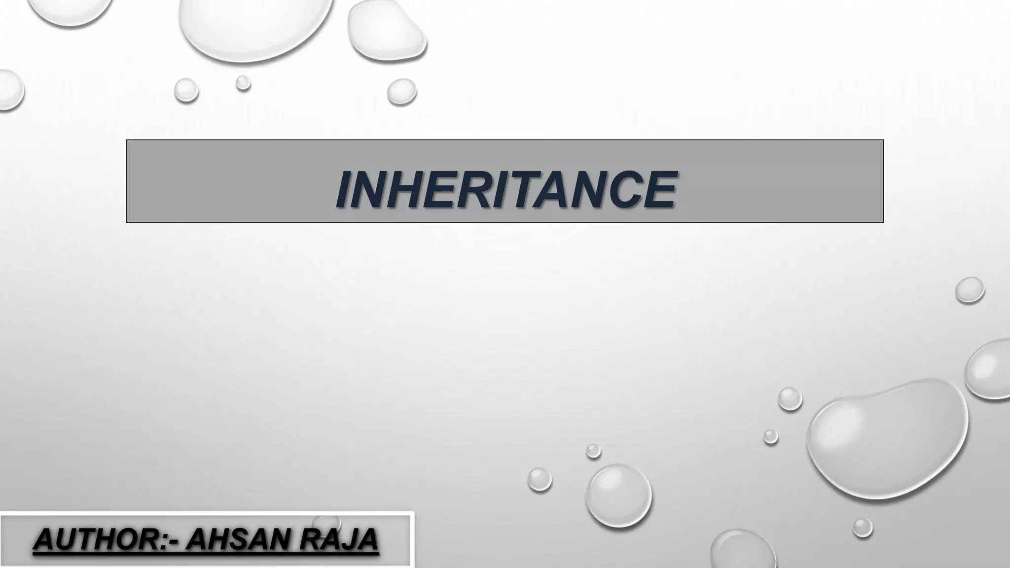 Inheritance Slides | PPT