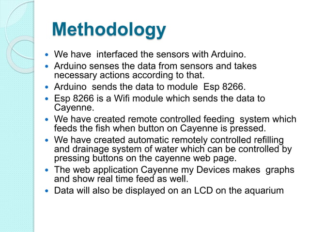 Iot Based fish aquarium | PPTX | Internet | Computing
