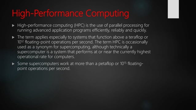 HPC and Simulation | PPT