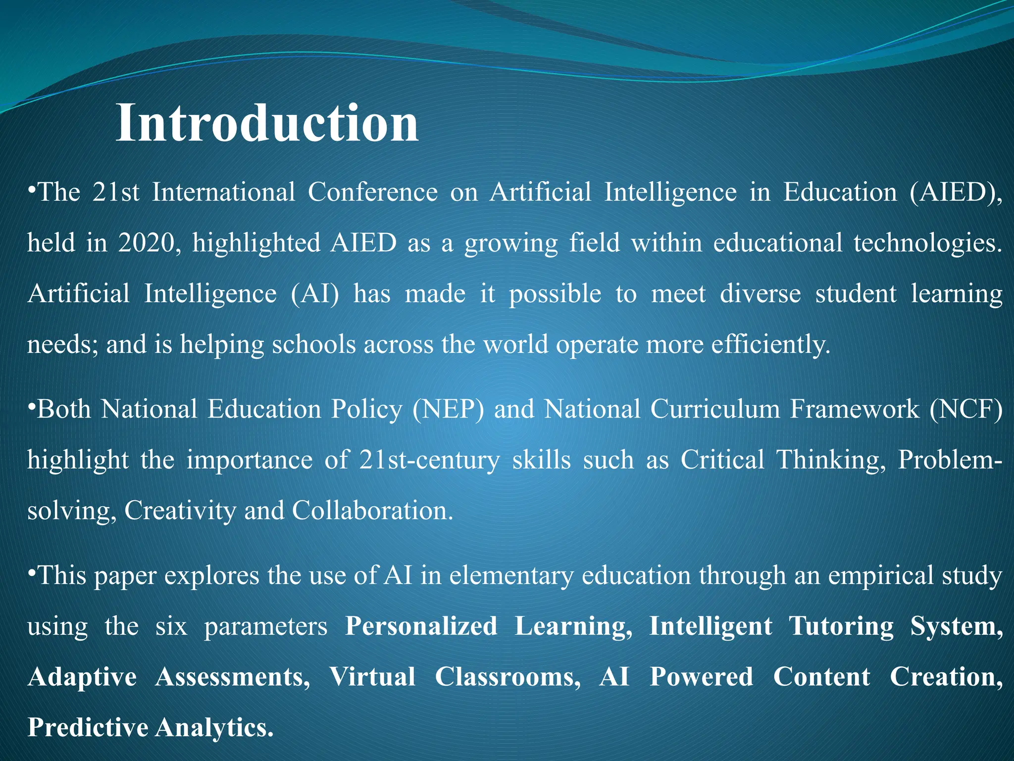 Artificial intelligence and elementary education | PPTX