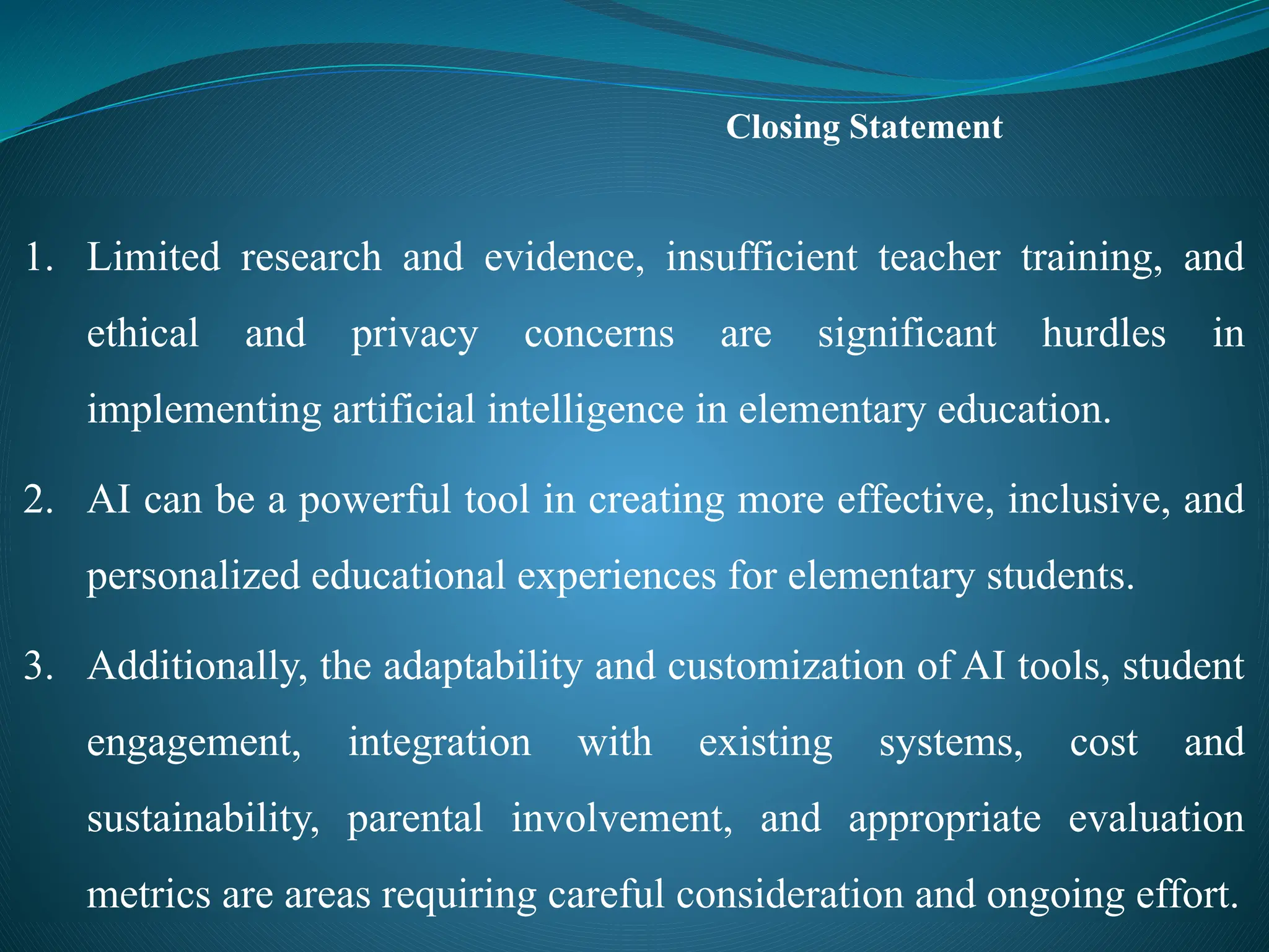 Artificial intelligence and elementary education | PPTX