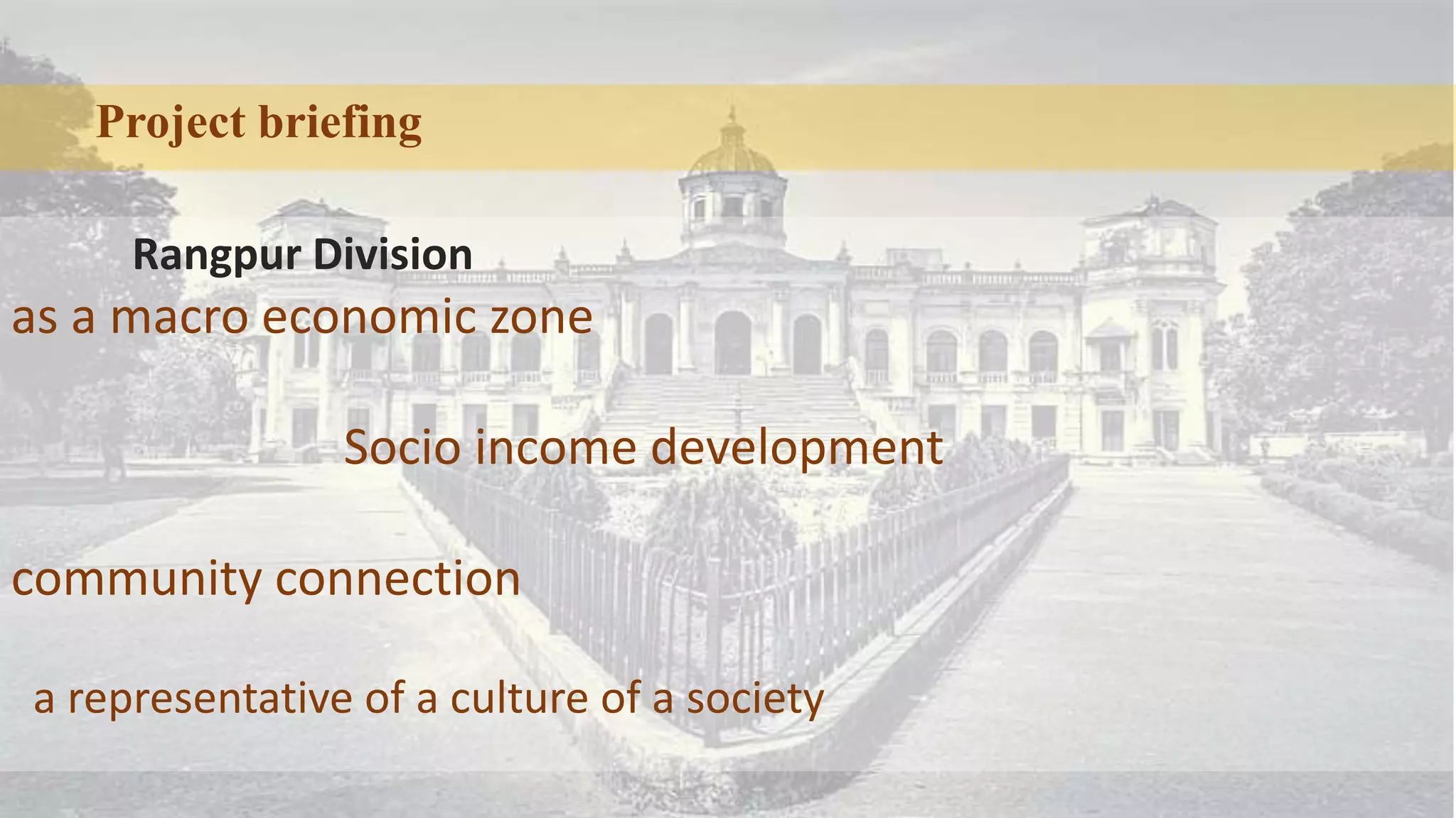 Rangpur Divisional headquarters thesis proposal | PPTX