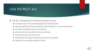 Final presentation rev 1 - USA Patriot Act | PPTX