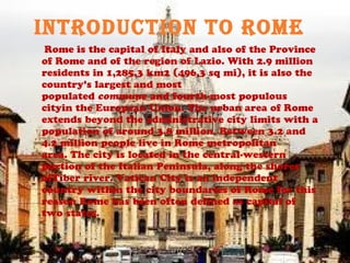 Welcome to the city of Rome | PPT