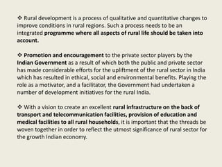 Rural development (In India) | PPTX