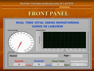 Real time Vital Signs Monitorong Using NI LabVIEW | PPTX