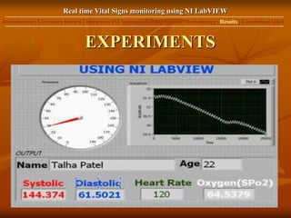 Real time Vital Signs Monitorong Using NI LabVIEW | PPTX
