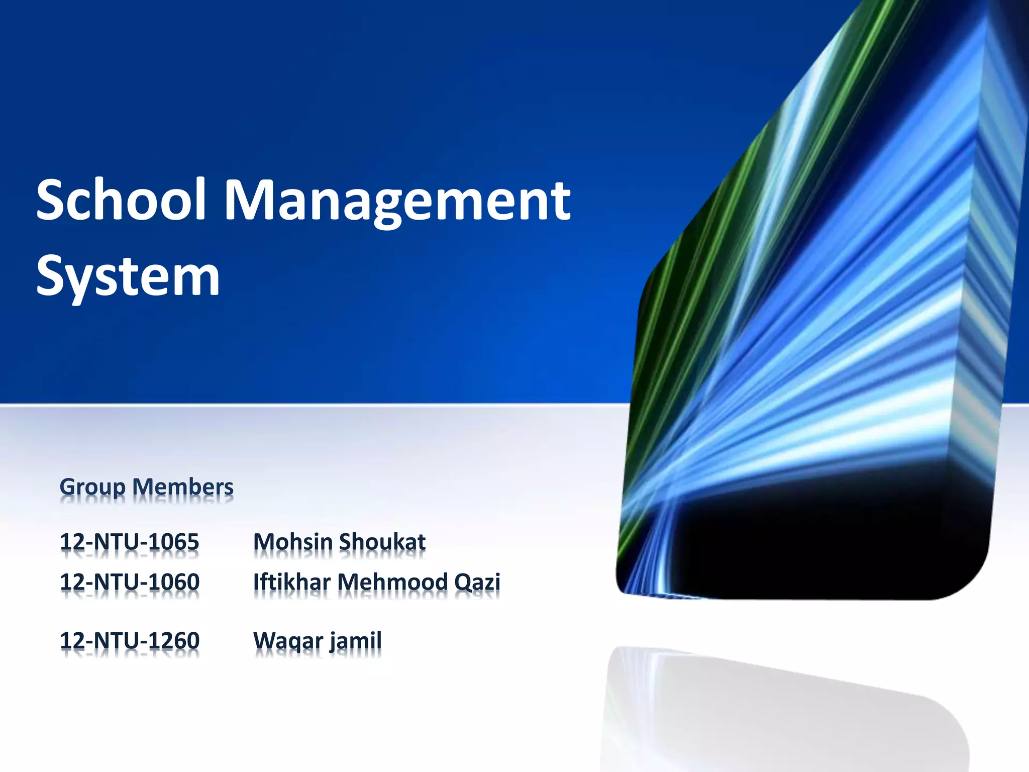 School Management System ppt | PPTX