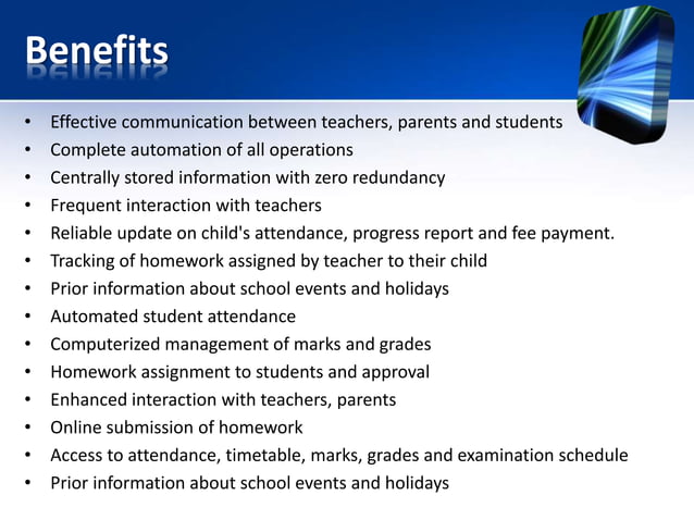 School Management System ppt | PPTX