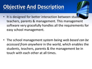 School Management System ppt | PPTX