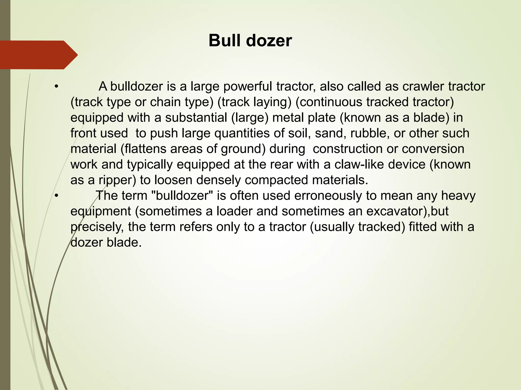 earth moving equipments | PPTX