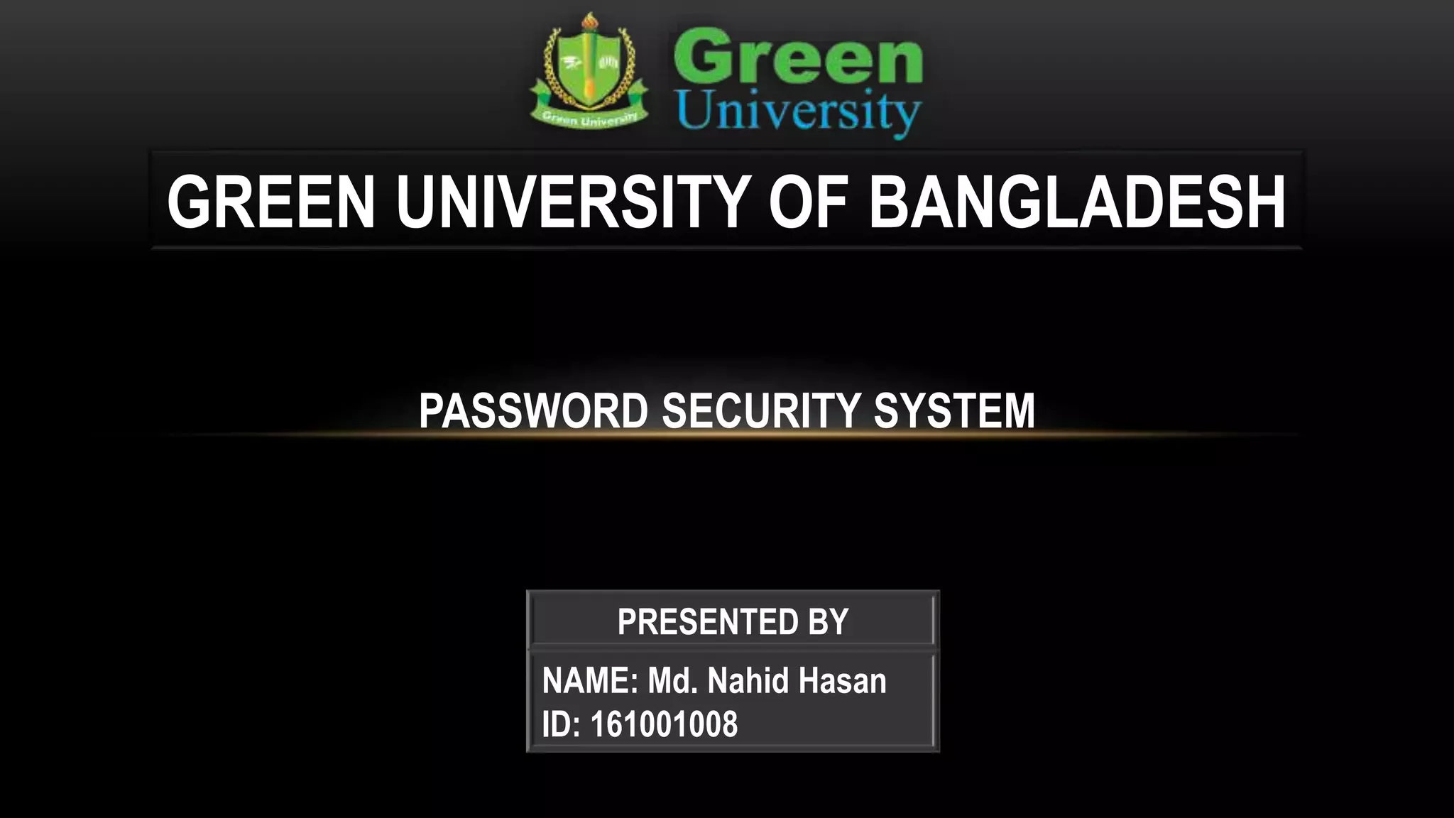 Password Security System Pptx Technology And Computing