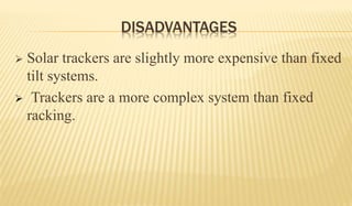 Single AXIs Smart SOLAR TRACKING SYSTEM USING ARDUINO | PPTX