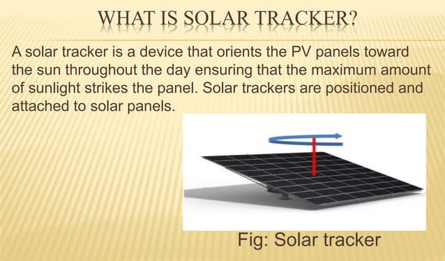 Single AXIs Smart SOLAR TRACKING SYSTEM USING ARDUINO | PPTX | Home ...