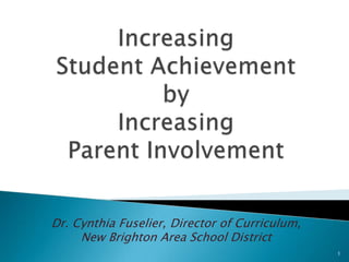 Parent Involvement Presentation | PPTX