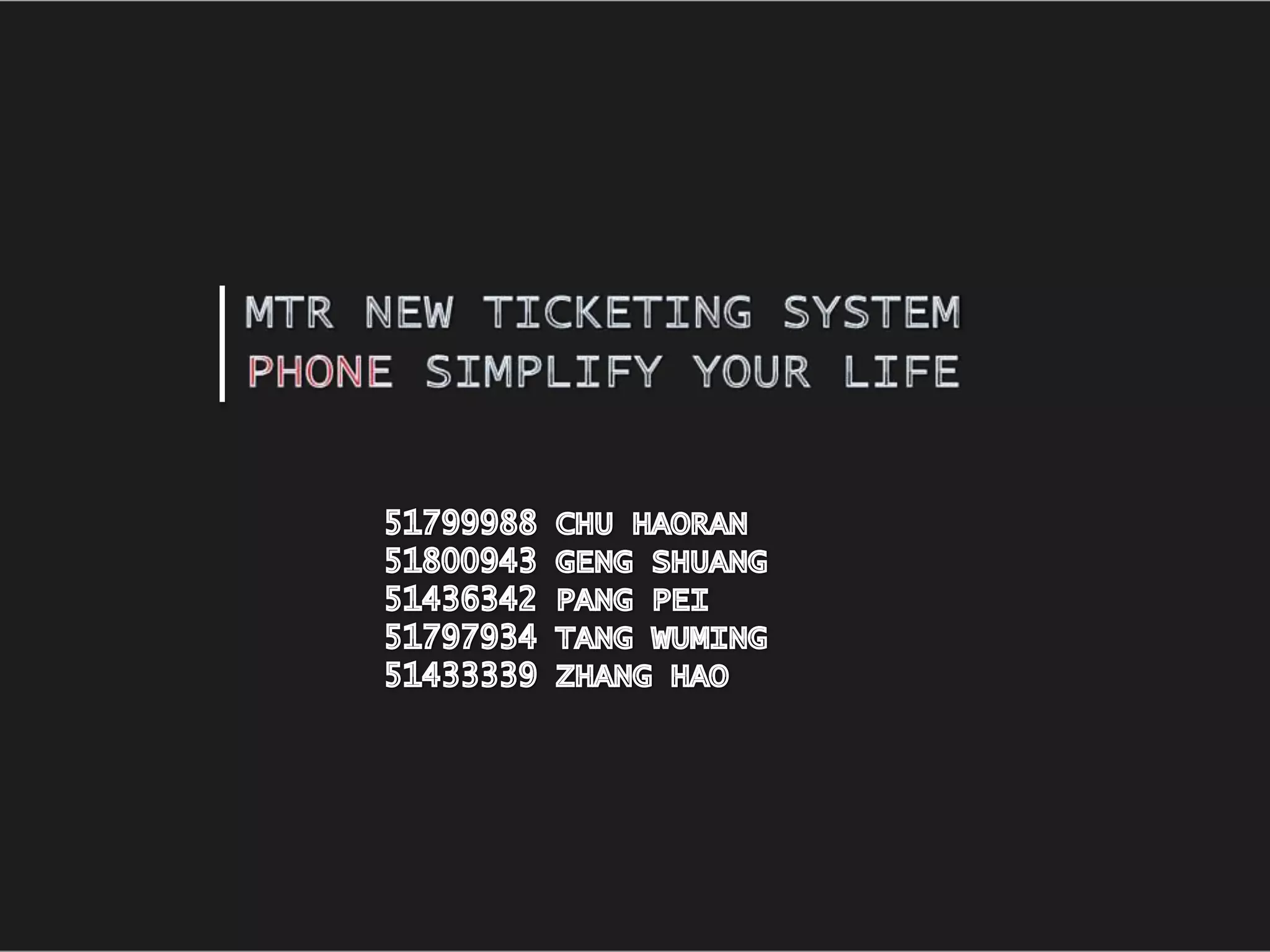 Ticketing System for MTR using QR code and NFC | PPTX
