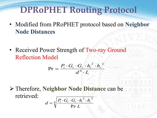 Dprophet In Delay Tolerant Network Pptx Computer Networking Computing