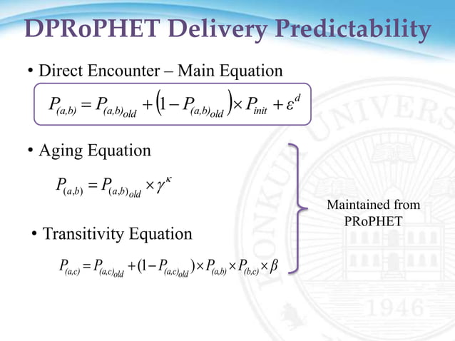 DPRoPHET in Delay Tolerant Network | PPTX | Computer Networking | Computing