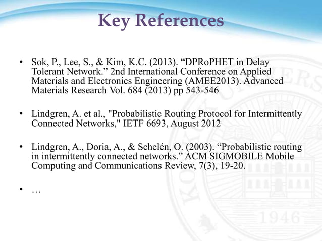 Dprophet In Delay Tolerant Network Pptx Computer Networking Computing