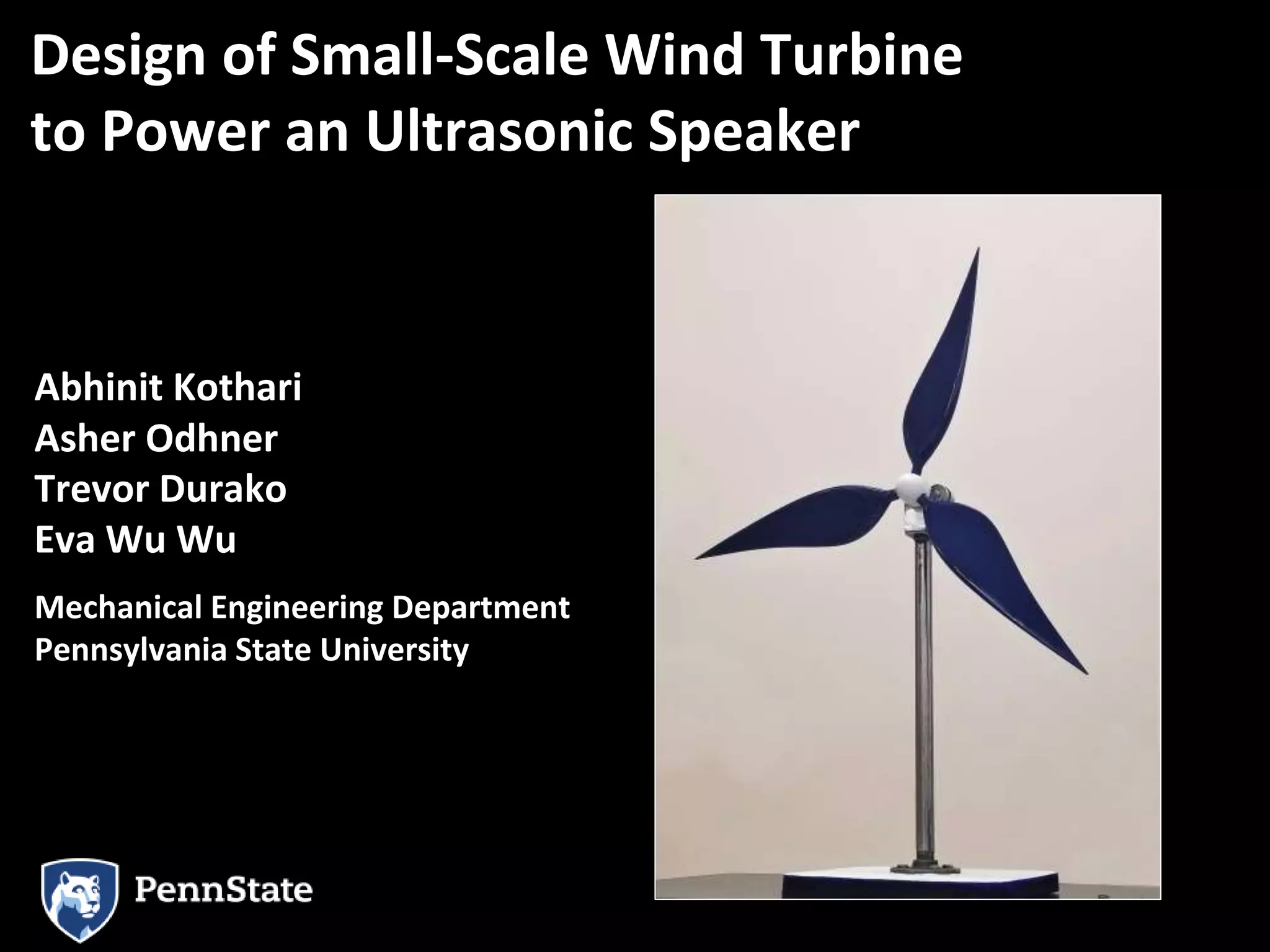 Final presentation wind turbine project | PPT