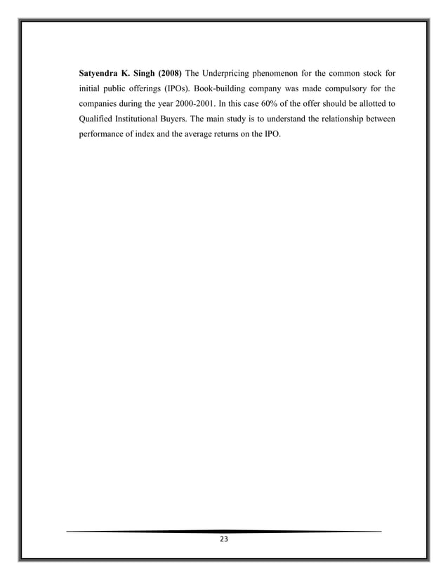 Grand Project Report on “A Study of Investor’s Perception on IPO And ...