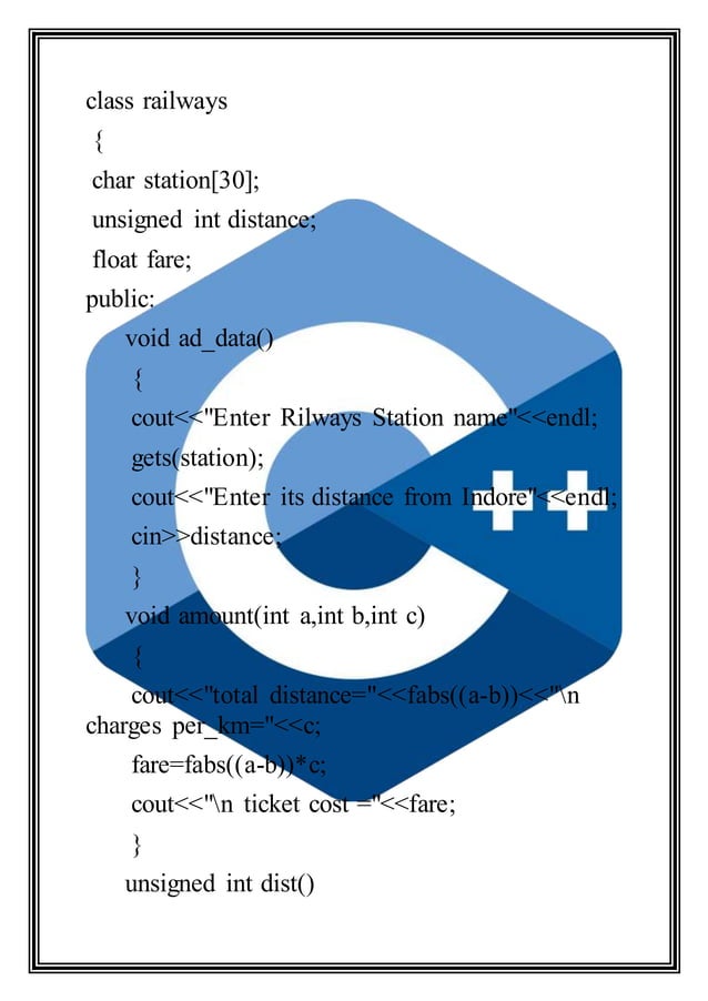 CS Project on Railway Tickect Reservation for class 12 | DOCX